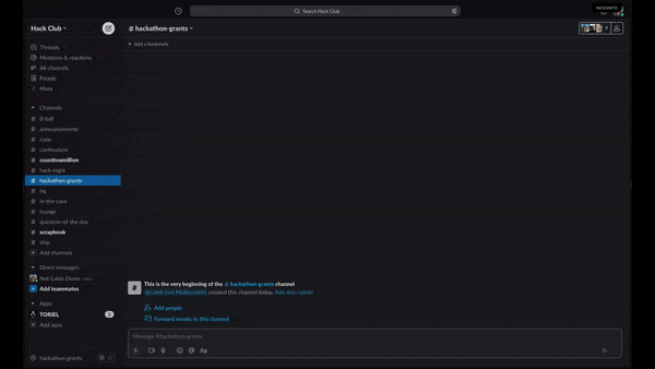 Hackathon Grant – Hack Club